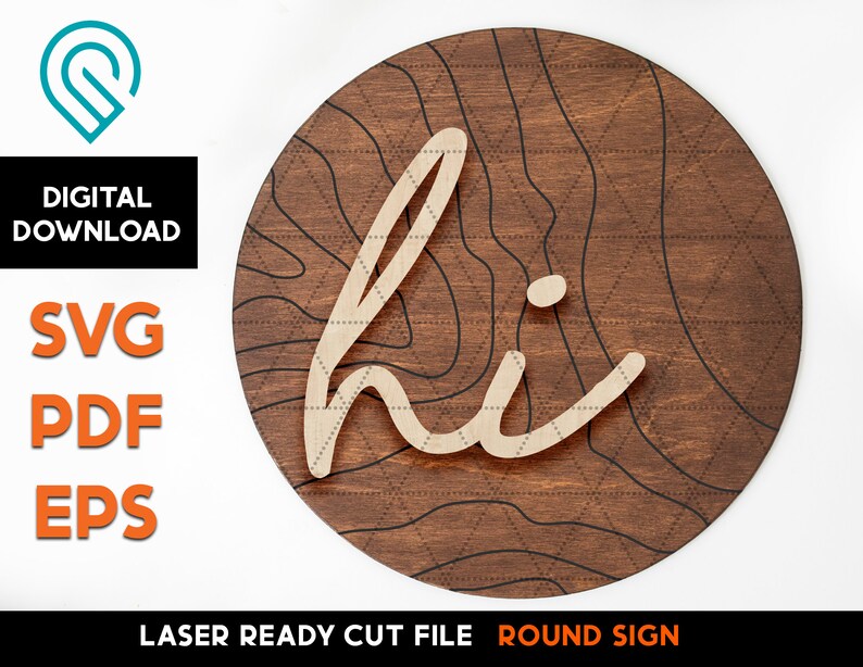 Geode Pattern Round Sign Laser Cut SVG File Glowforge - Etsy