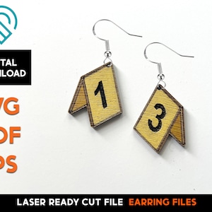 Crime Scene Evidence Marker Earring - Laser Cut SVG File - Glowforge ...