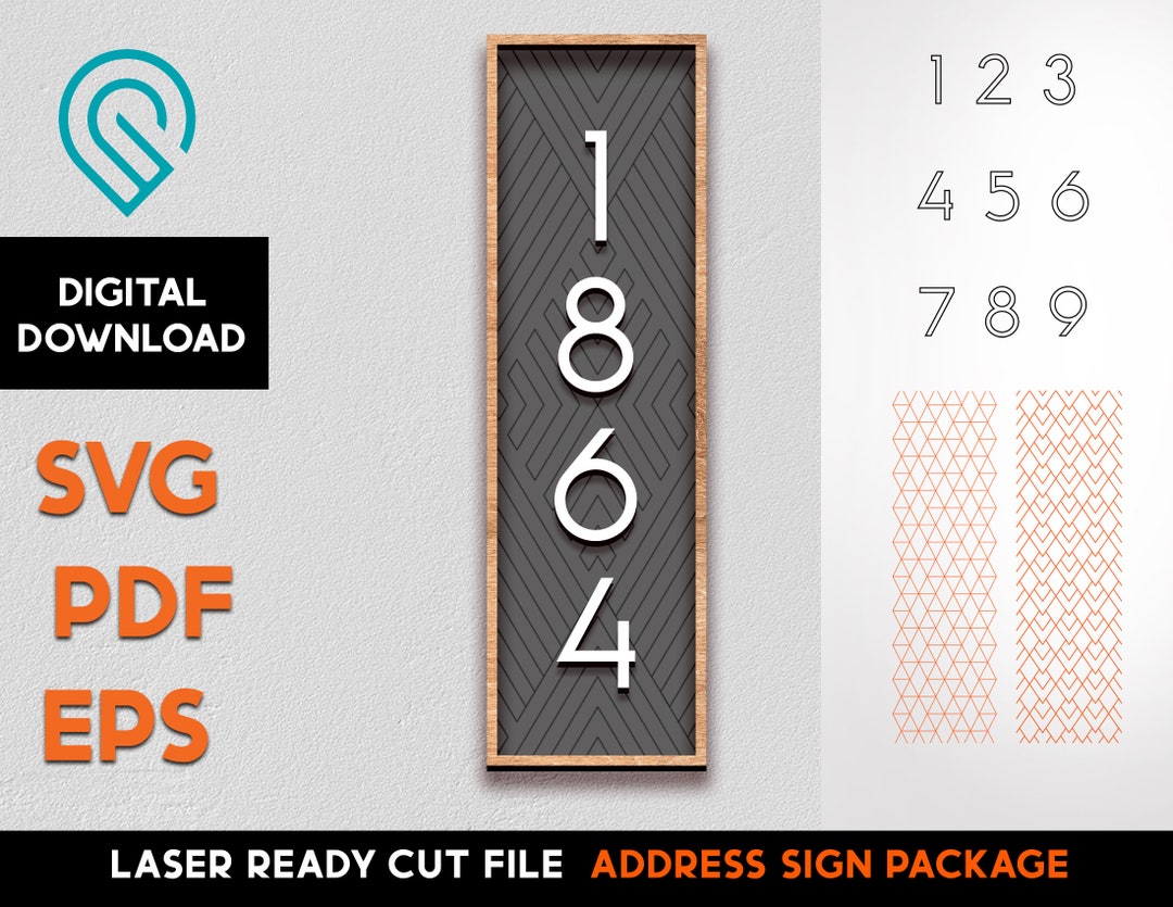 Address Sign Business Bundle - Laser SVG Cut File – Glowforge Ready ...
