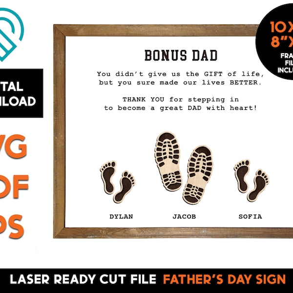 Bonus Dad Svg - Etsy