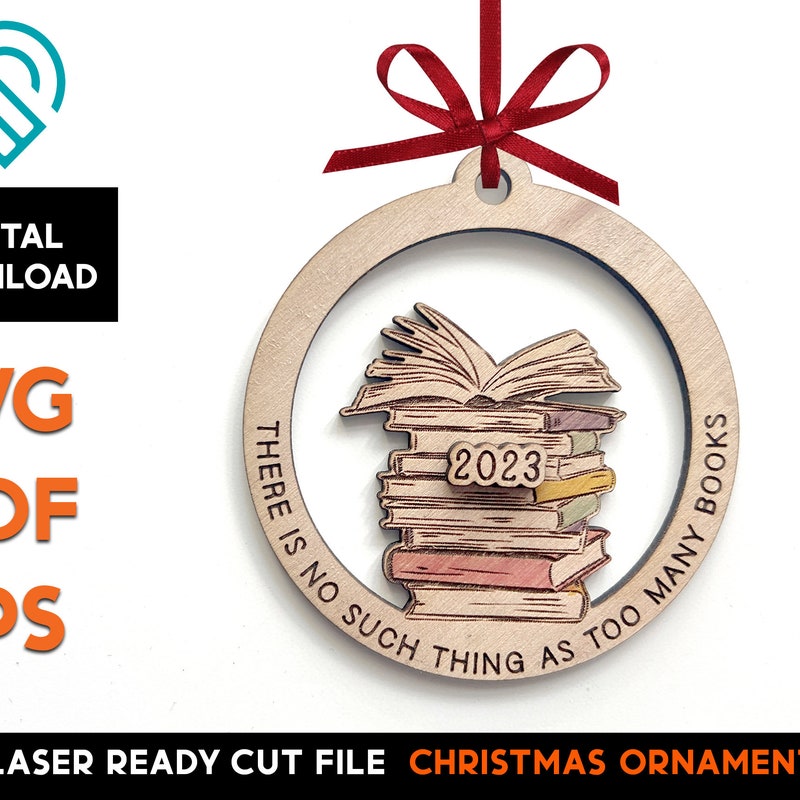 Library Ornament - Etsy