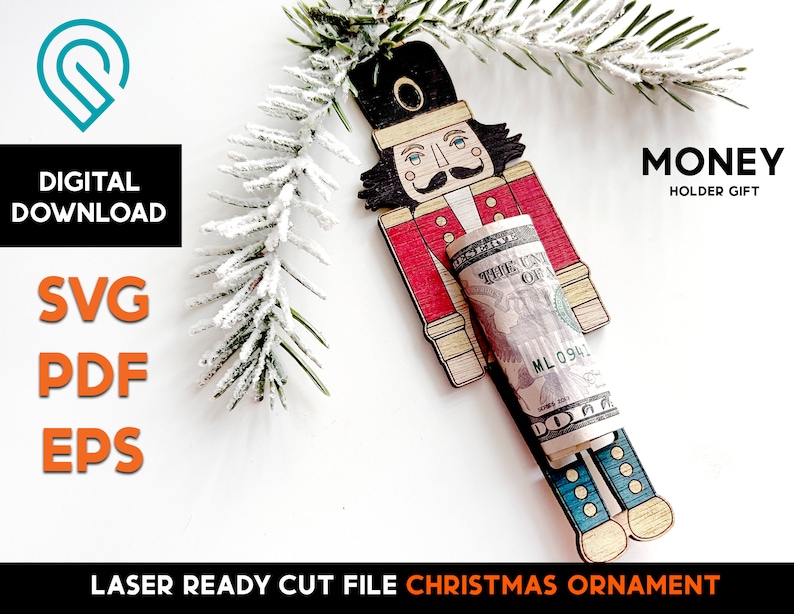 Nutcracker Money Clip Christmas Ornament Laser Money Gift - Etsy