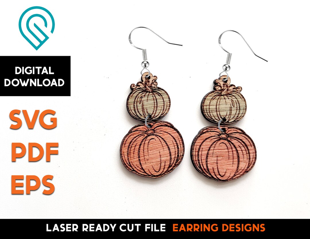 Pumpkin Fall Earring Set - Laser Cut SVG File - Glowforge Ready ...
