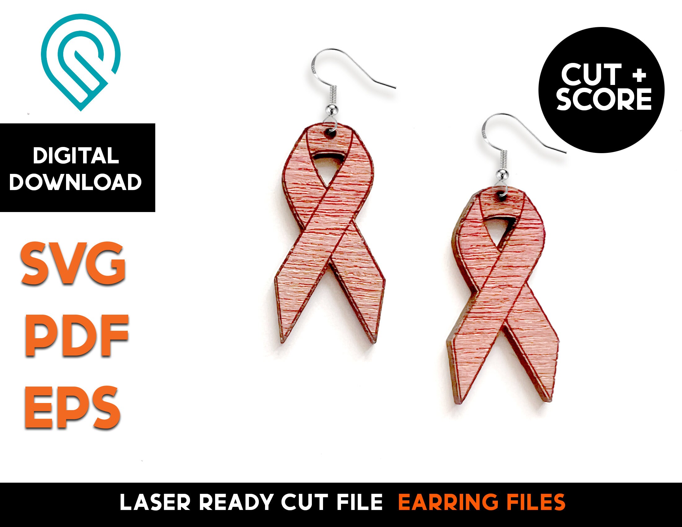 Ribbon Earring Template - Laser Cut SVG File - Glowforge Ready ...