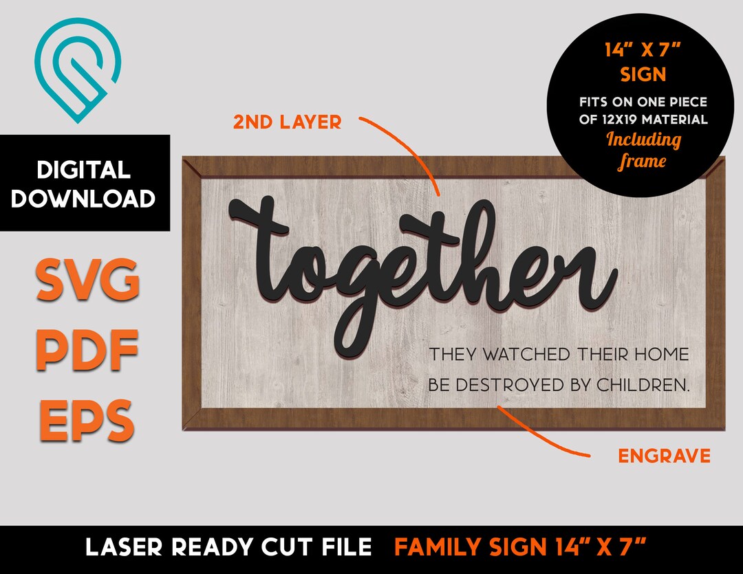 Funny Home Sign - Laser SVG Cut File – Glowforge Ready- One Material ...