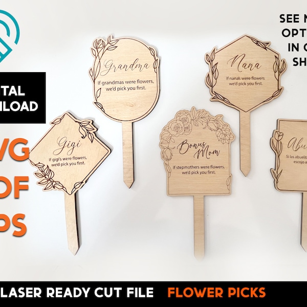 Plant Pick Template - Etsy