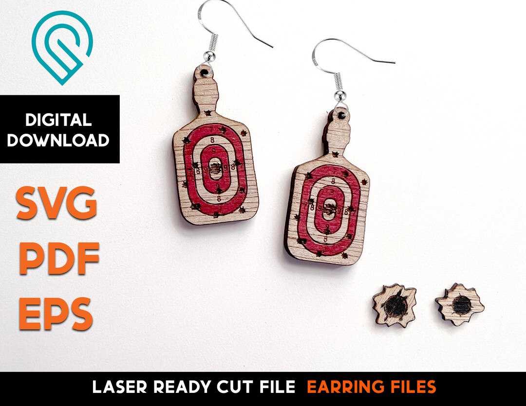 Bullet Shooting Target Earrings - 2nd Amendment Gun Earring File ...