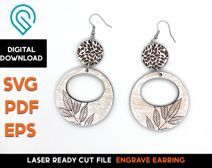 Fall Leaf Earring Set Laser Cut SVG File Glowforge Ready - Etsy
