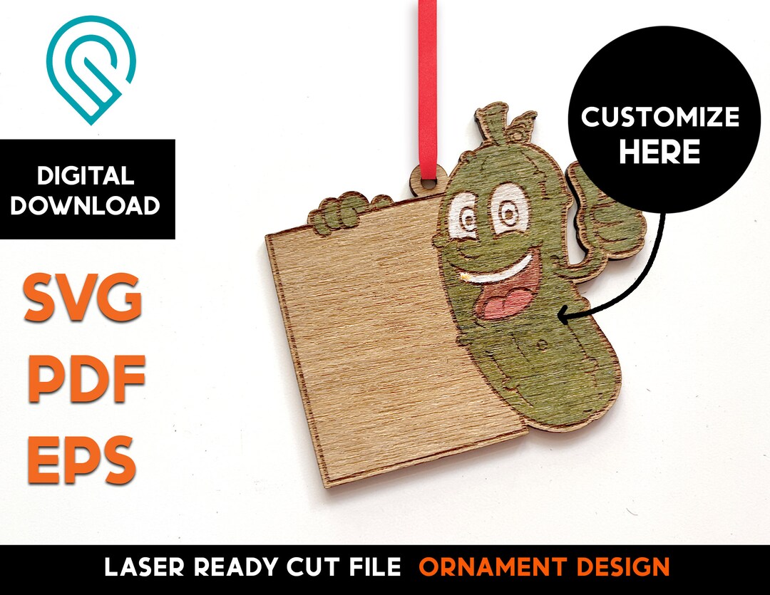 Pickle Message Chart Christmas Ornament: Laser SVG Cut File (digital ...