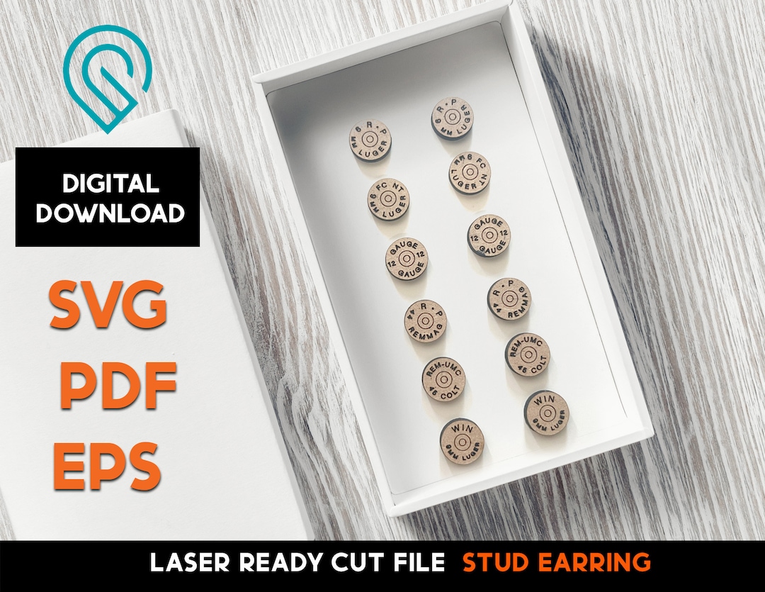 Bullet Marking Stud Set - Laser Cut SVG File - Glowforge Ready ...