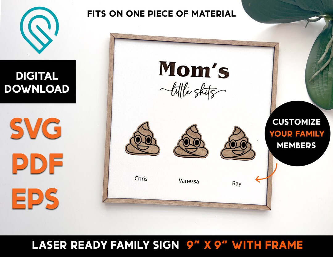 Funny Family Sign - Home Sign - Wood Laser SVG Cut File – Glowforge ...
