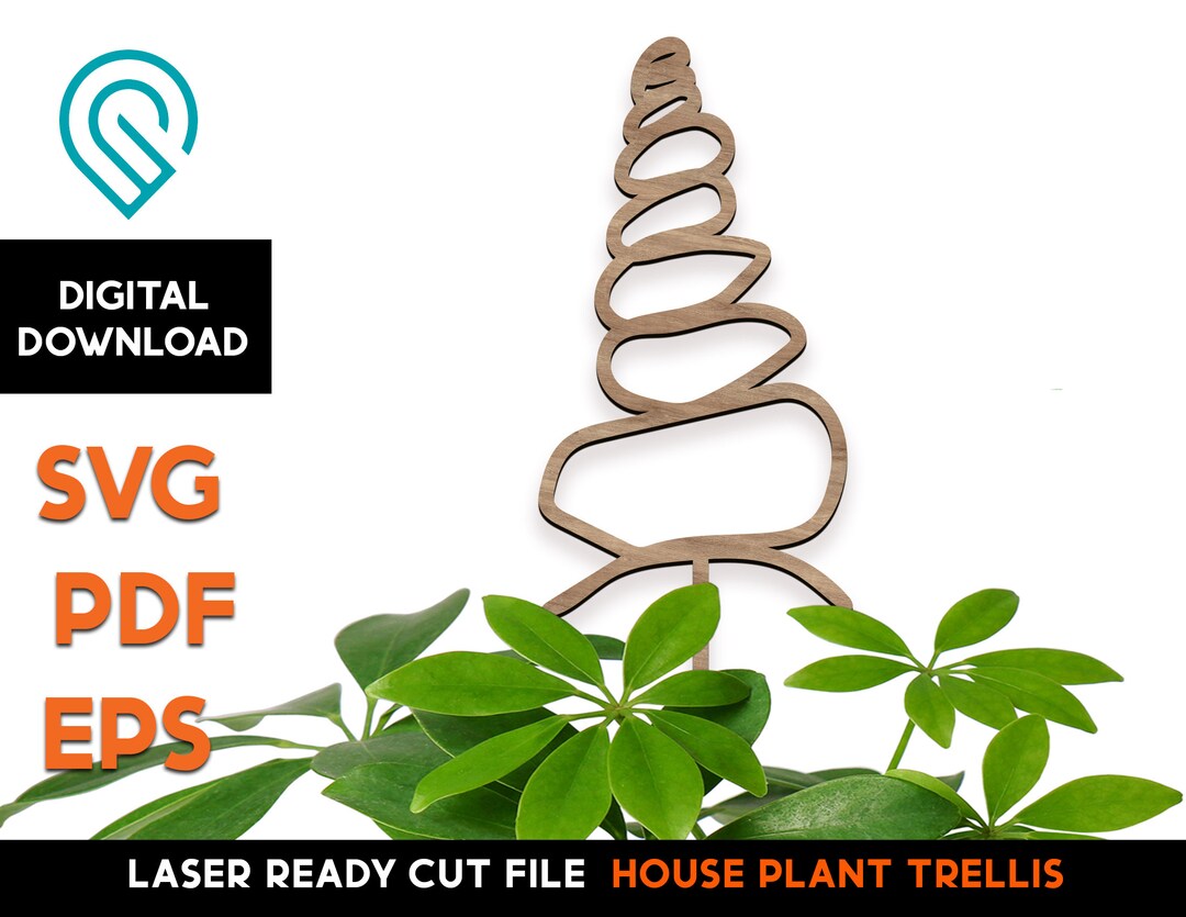 Stone Plant Trellis SVG: Laser Cut File (digital Download) - Etsy