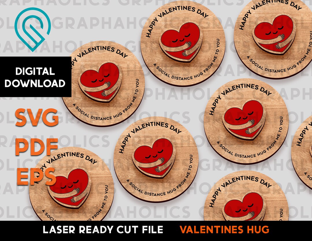 Valentine Pocket Hug - Laser SVG Cut File – Glowforge Ready - Wood - Etsy