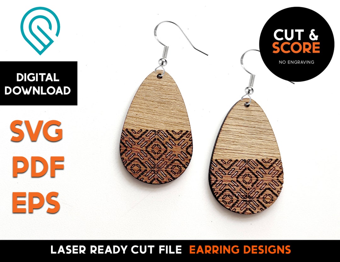 Tribal Earring Set 7 - Laser Cut SVG File - Glowforge Ready - Jewelry ...
