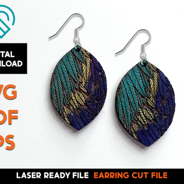 Peacock Feather Laser Cut Svg Etsy