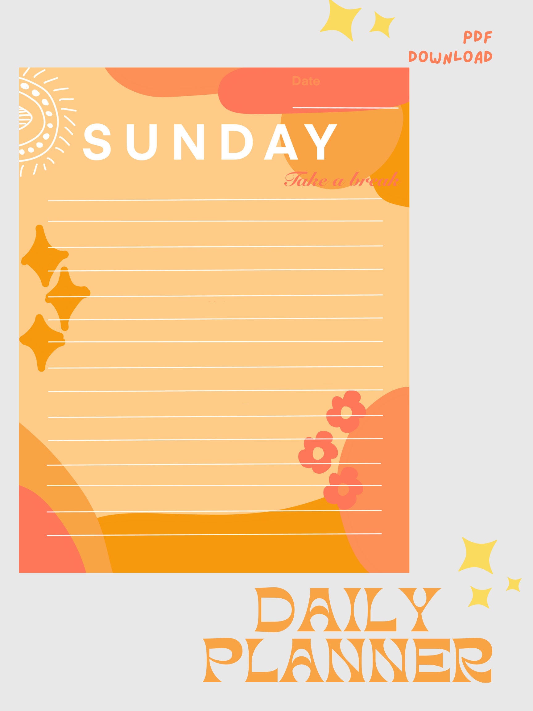 Pink Daily Planner Pages - Etsy
