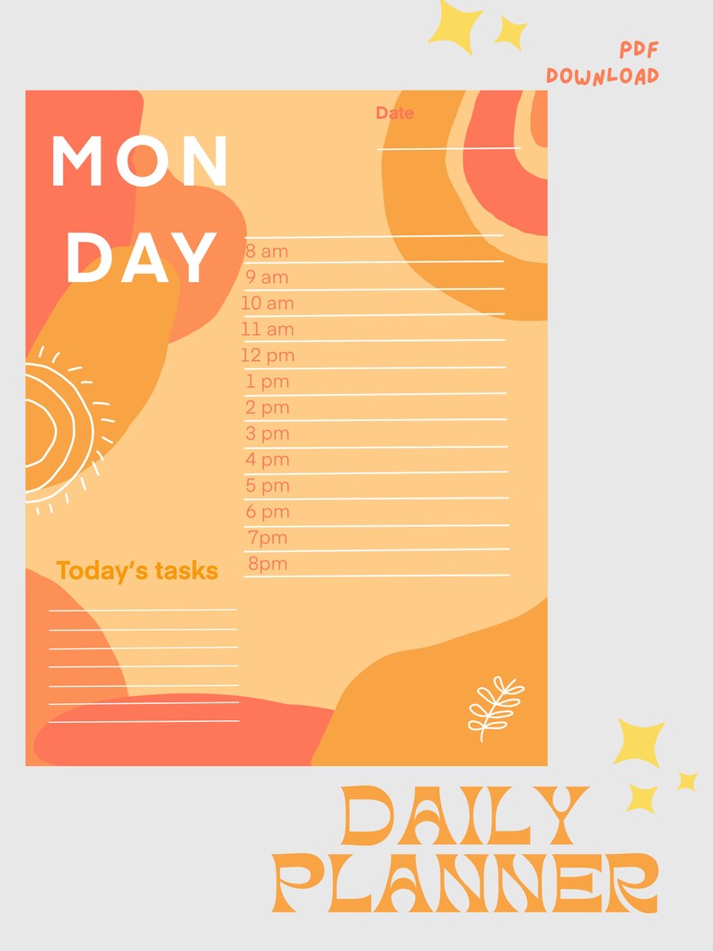 Pink Daily Planner Pages - Etsy