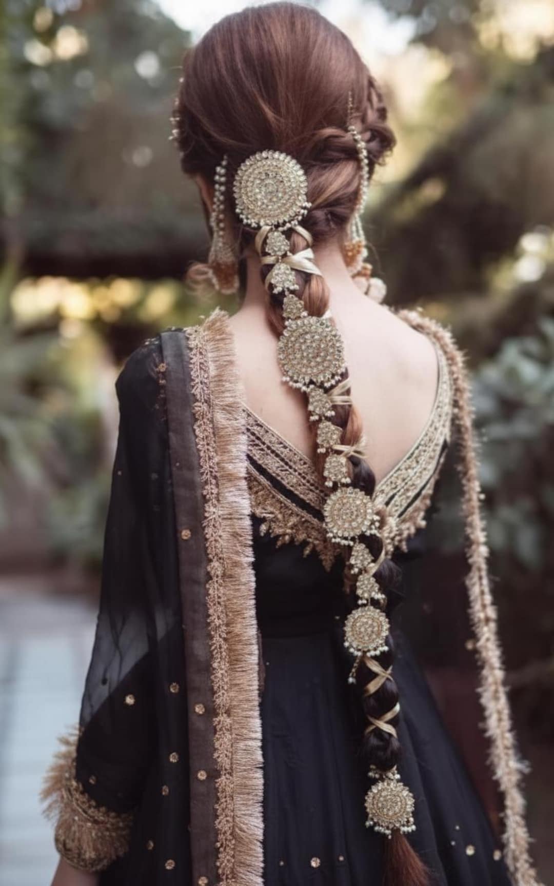 Kundan Hair Paranda – Gold & Silver Bridal Paranda – Indian Pakistani ...