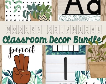 BOTANICAL Classroom Labels | Editable | Modern Natural Classroom Decor ...