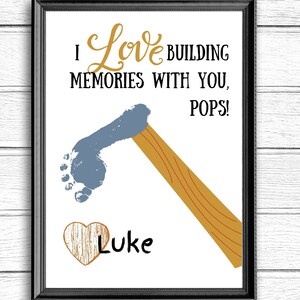PRINTABLE: Father's Day Card, Father's Day Gift, Keepsake, Footprint ...