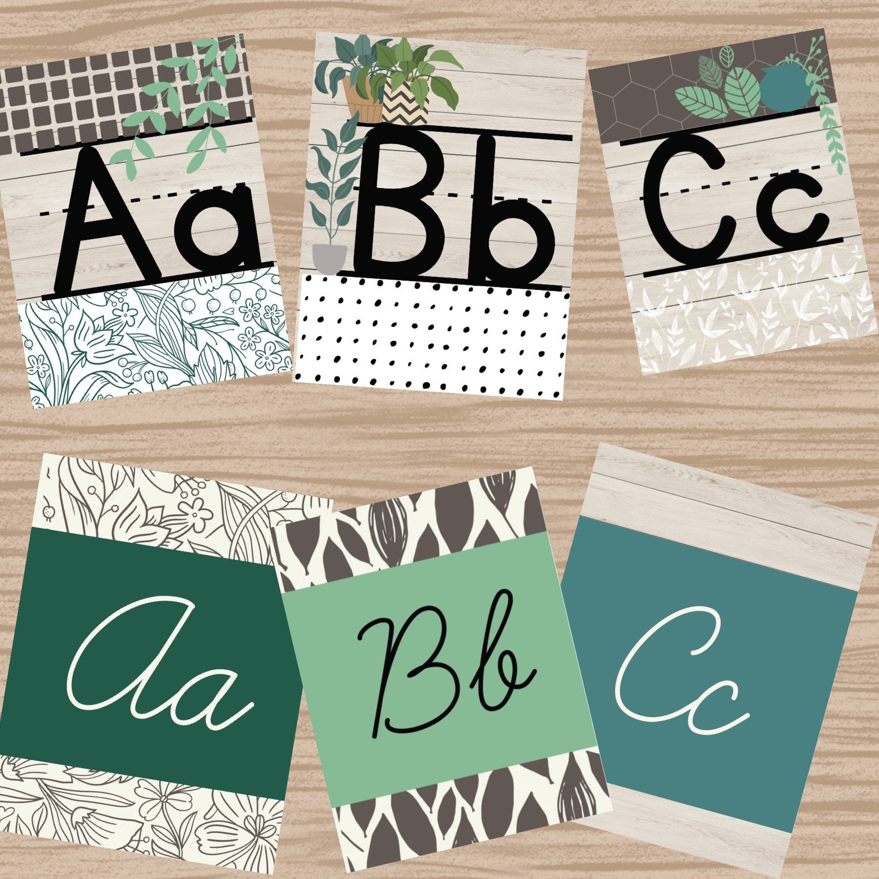Modern Botanical Classroom Decor Bundle Natural Classroom Decorations ...