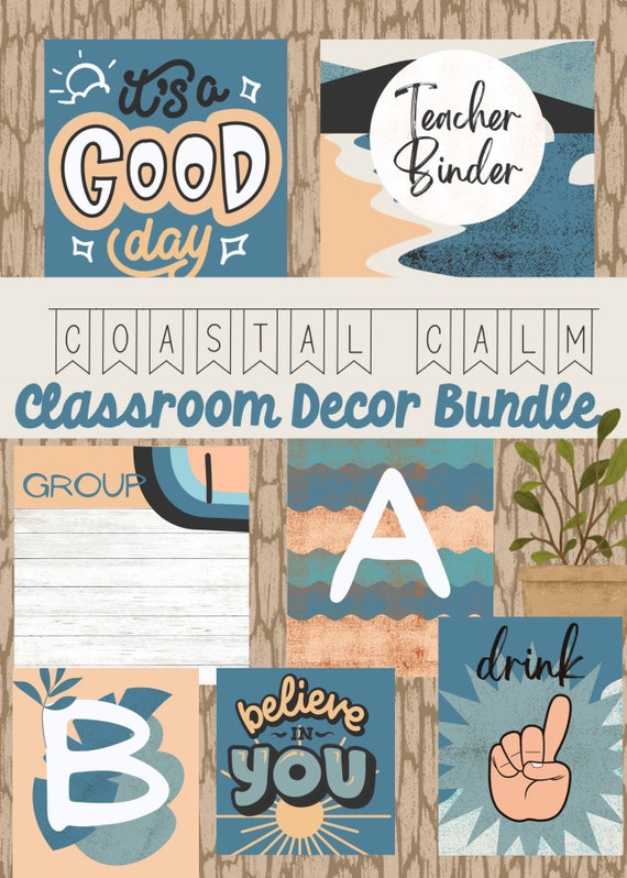 Coastal Calm Classroom Decor Bundle Natural Classroom - Etsy
