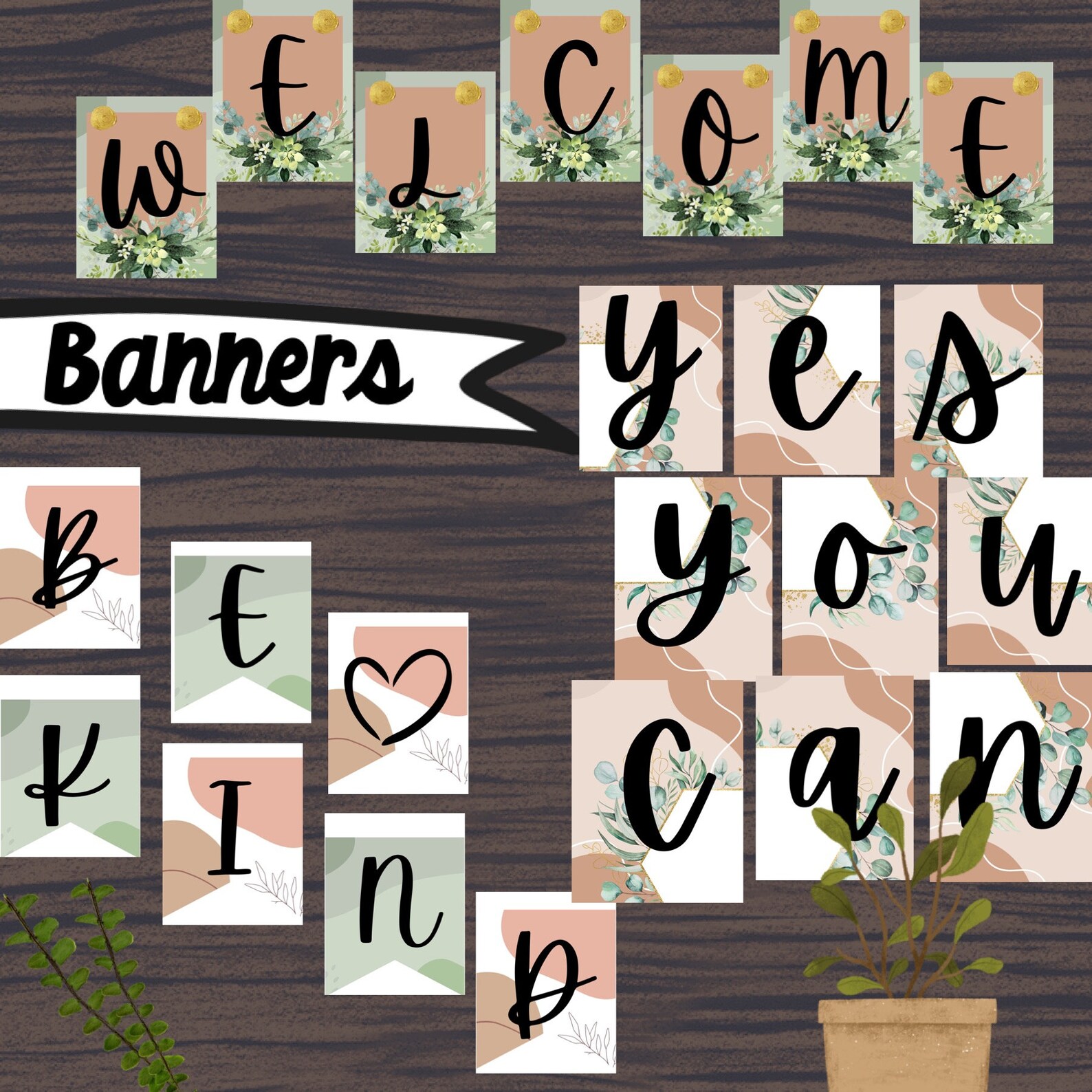 BLISSFUL BLUSH Classroom Decor Bundle | Natural Classroom Decorations ...