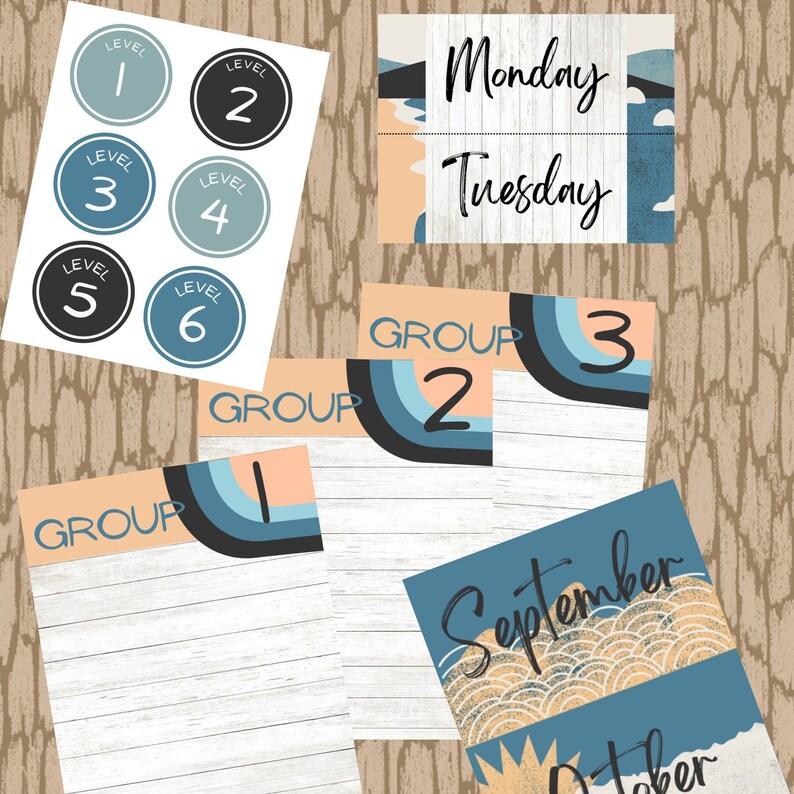 Coastal Calm Classroom Decor Bundle | Natural Classroom Decorations ...