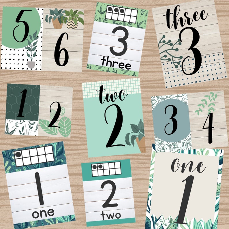 Modern Botanical Classroom Decor Bundle Natural Classroom Decorations ...