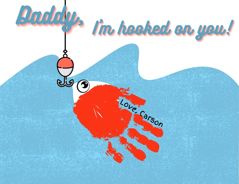 PRINTABLE: Father's Day Card, Father's Day Gift, Keepsake, Handprint ...