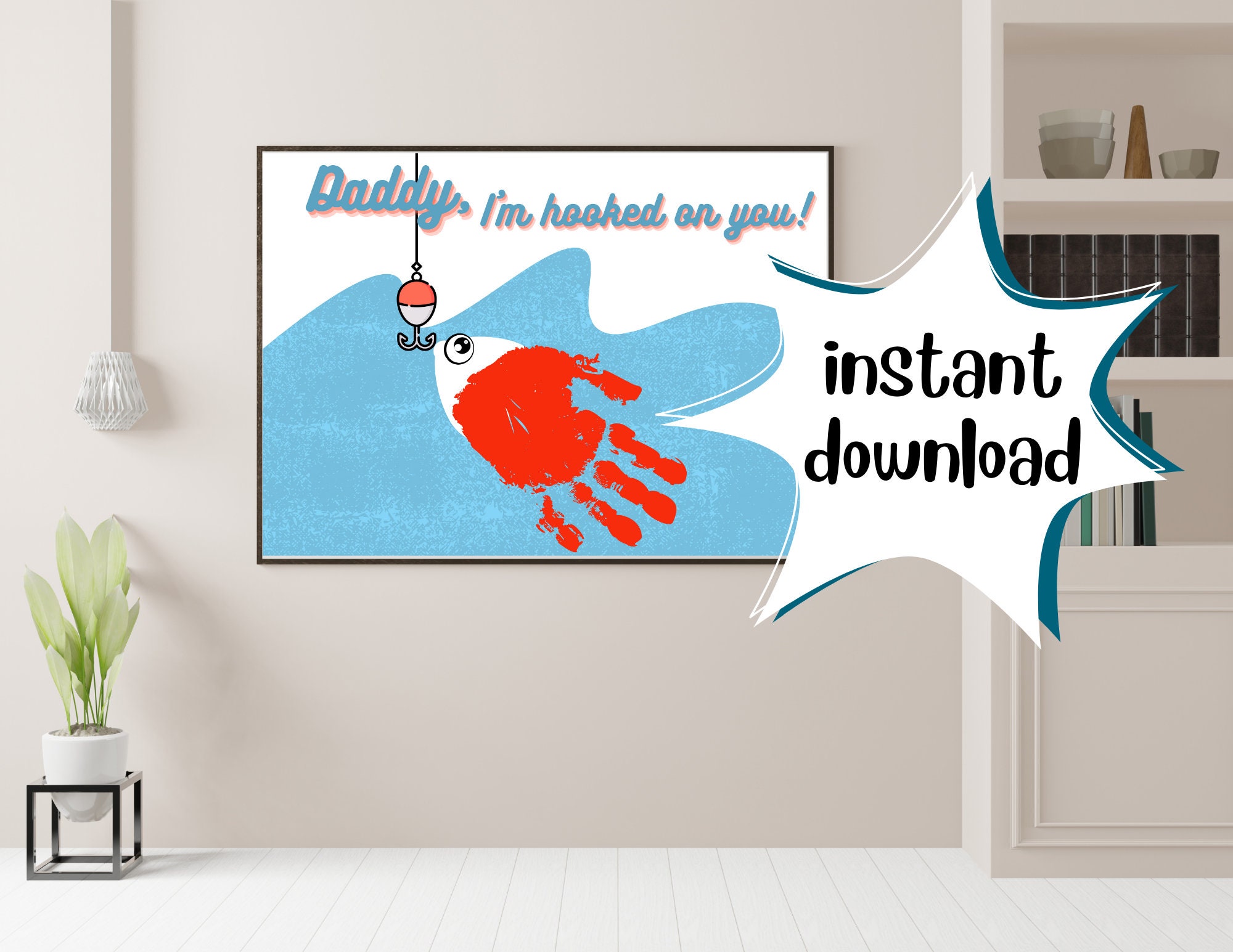 PRINTABLE: Father's Day Card, Father's Day Gift, Keepsake, Handprint ...