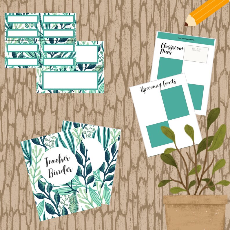 Modern Botanical Classroom Decor Bundle Natural Classroom Decorations ...