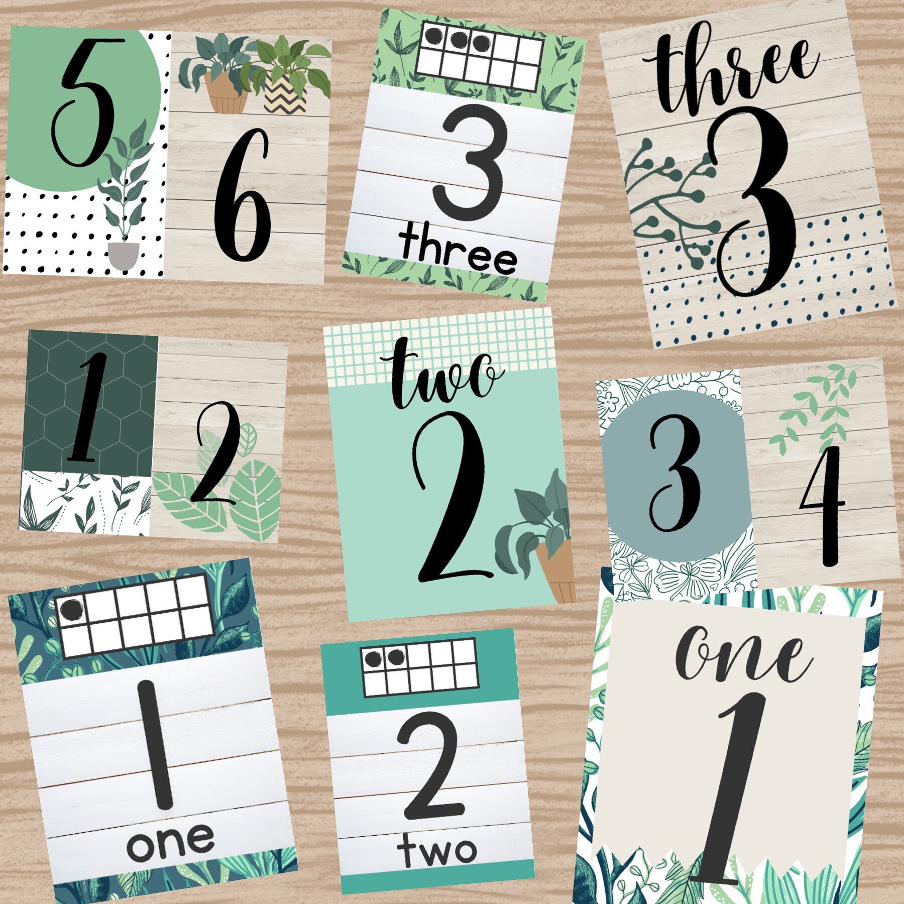 Modern Botanical Classroom Decor Bundle Natural Classroom Decorations ...