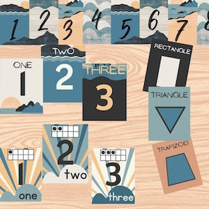 Coastal Calm Classroom Decor Bundle | Natural Classroom Decorations ...