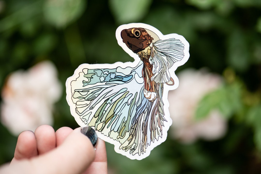 Holographic Sticker | Betta Fish Sticker | Fish Tank | Betta Fish ...