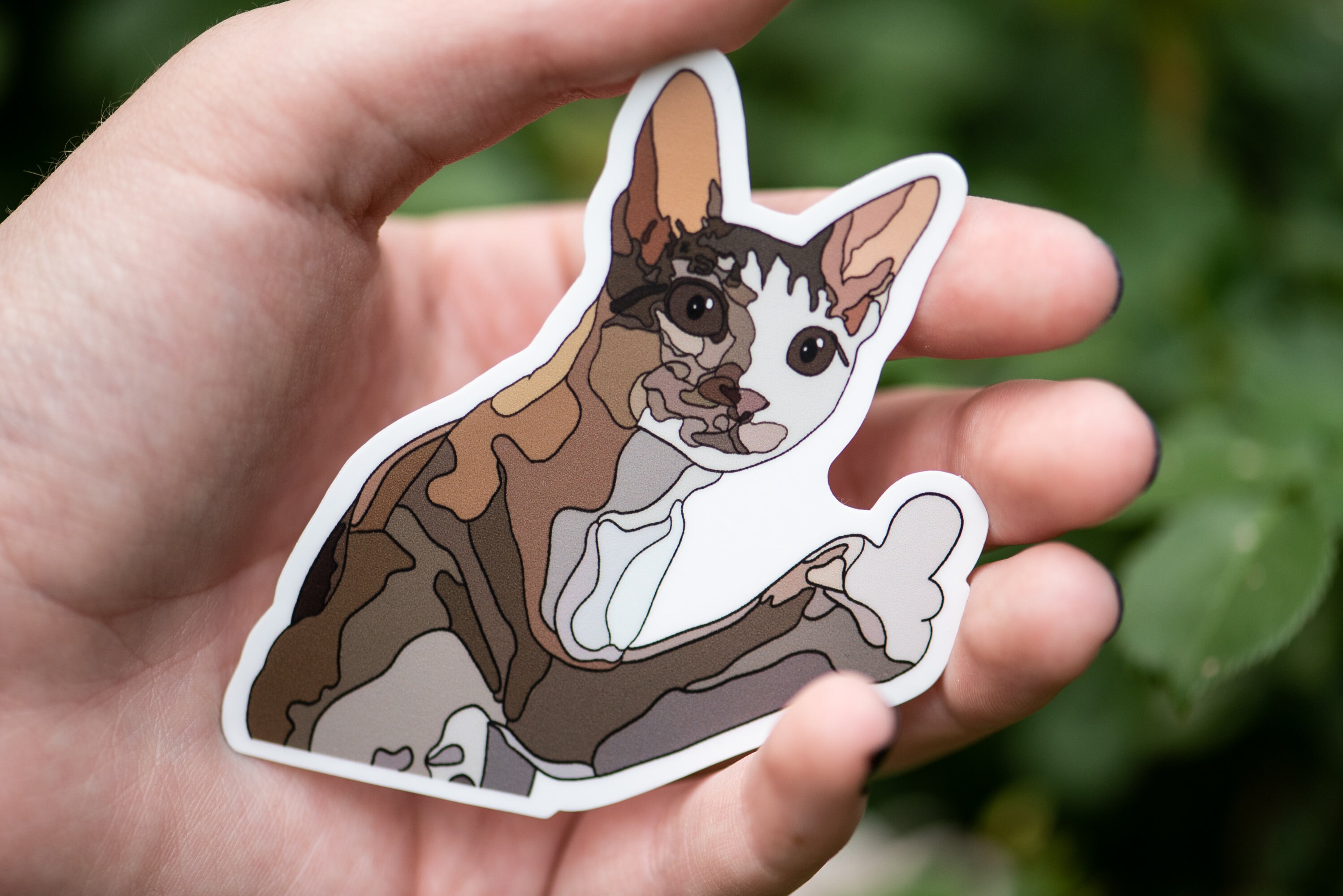 Middle Finger Cat Stickers Cat Gift Cat Sticker Waterproof Sticker ...