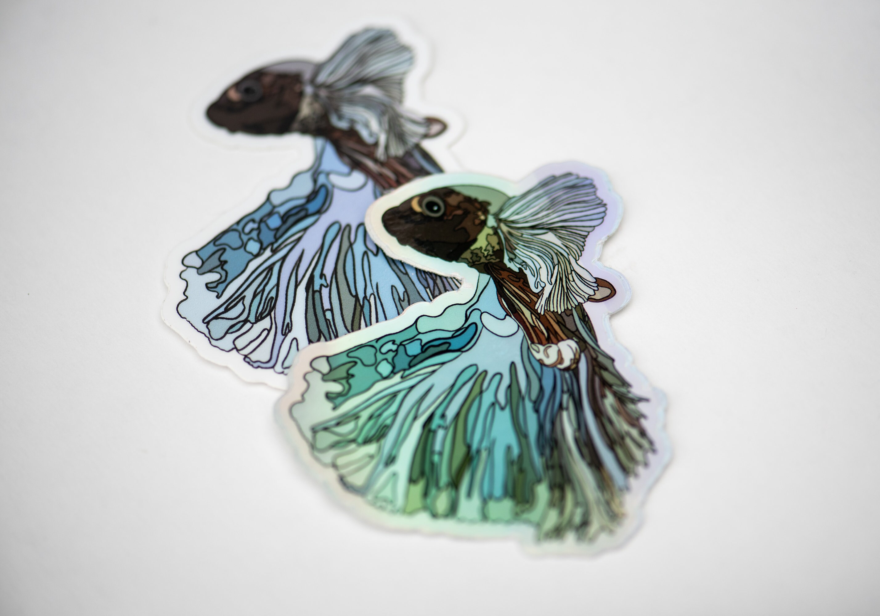 Holographic Sticker | Betta Fish Sticker | Fish Tank | Betta Fish ...