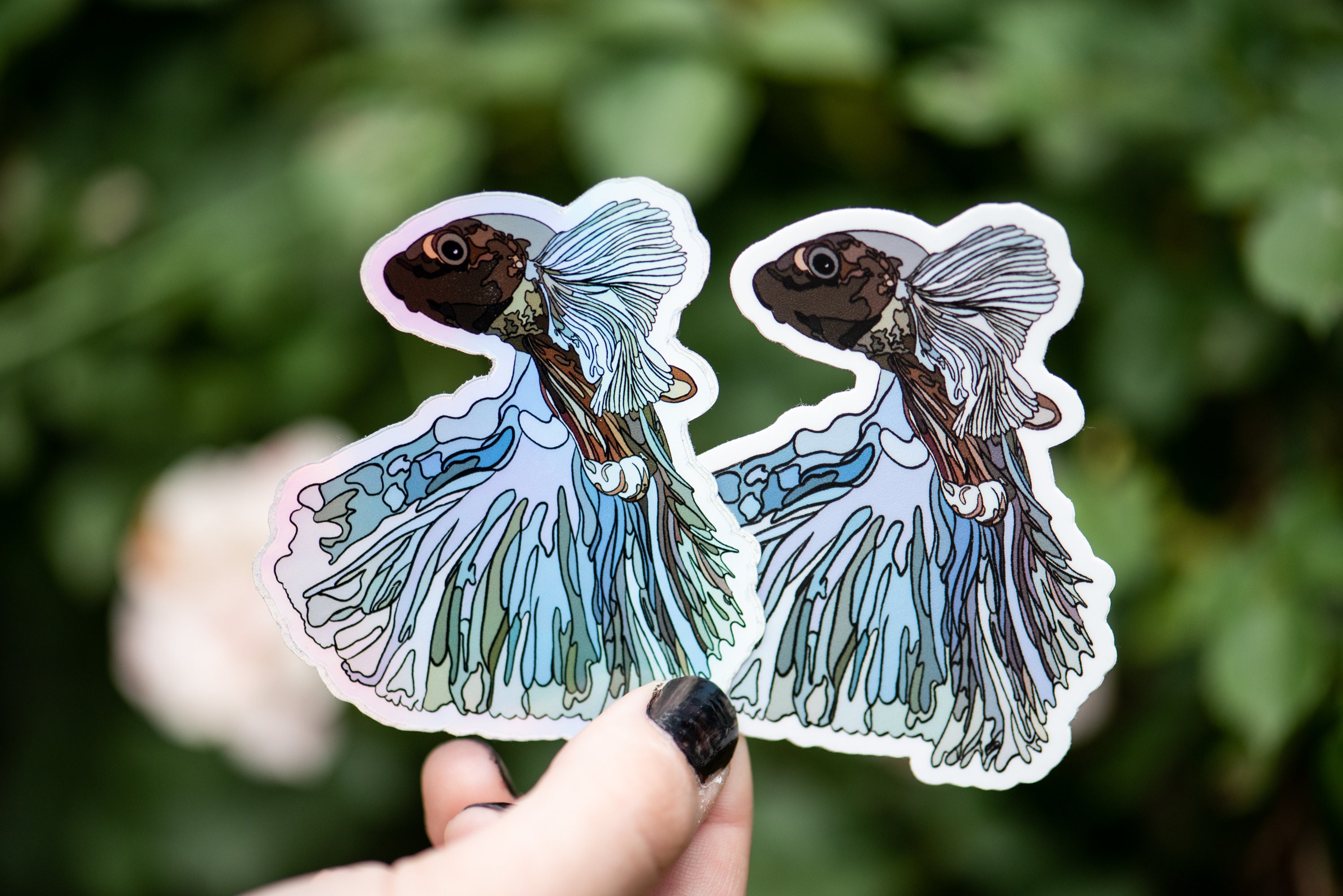 Holographic Sticker | Betta Fish Sticker | Fish Tank | Betta Fish ...