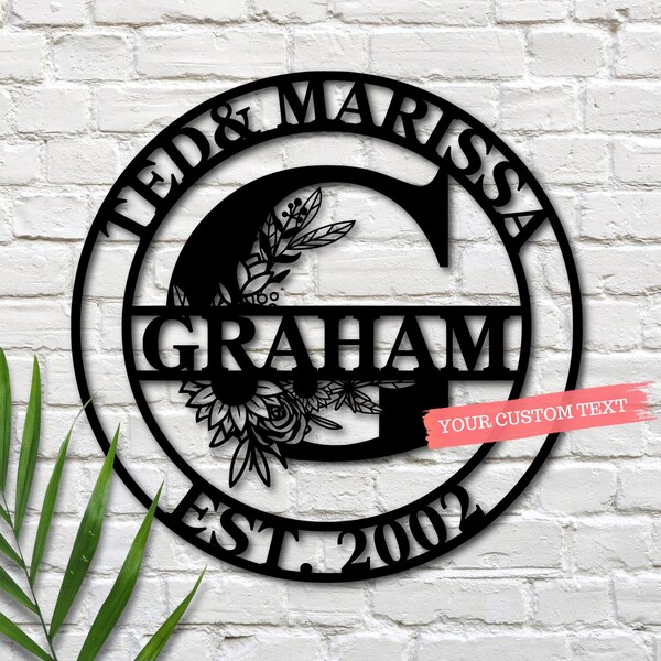 Metal Monogram - Etsy