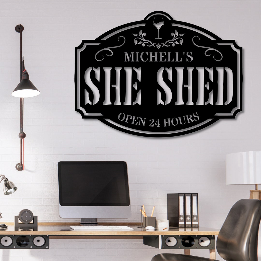 SHE SHED SIGN, Customizable She Shed, Vintage Style She Shed Sign ...
