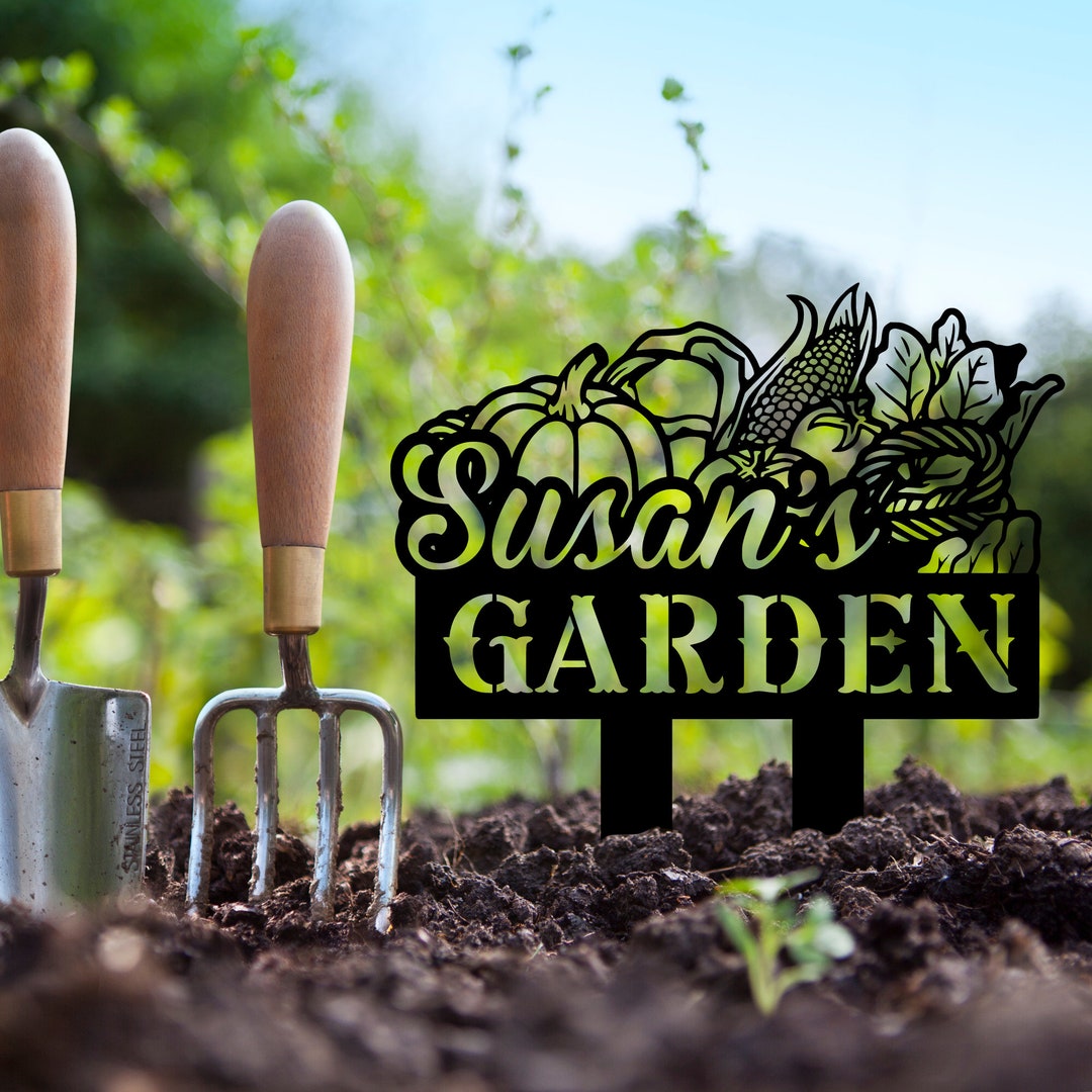 Custom Vegetable Garden Sign, Vegetable Garden Stake, Veggies Sign ...