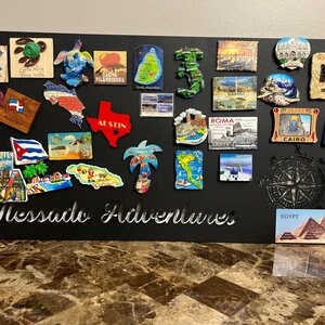 Travel Keepsake Organizer, Travel Magnet Display Board, Travel ...