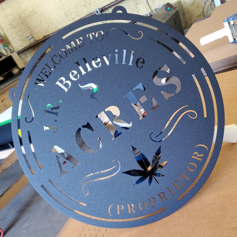 Vintage Cannabis Sign Weed Metal Sign Marijuana Metal Sign - Etsy