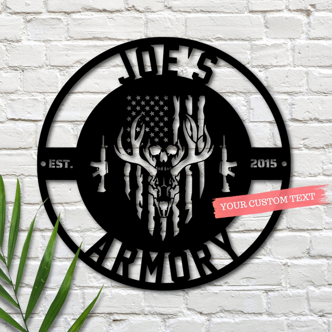 Personalized Metal Armory Sign / Gun Sign / Gift for Dad / Ar-15 Sign ...