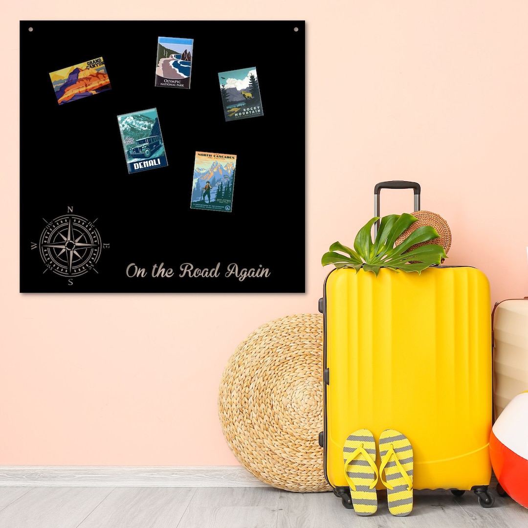 Travel Keepsake Organizer, Travel Magnet Display Board, Travel ...