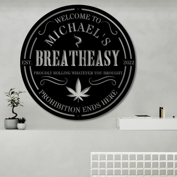 Metal Cannabis Sign - Etsy