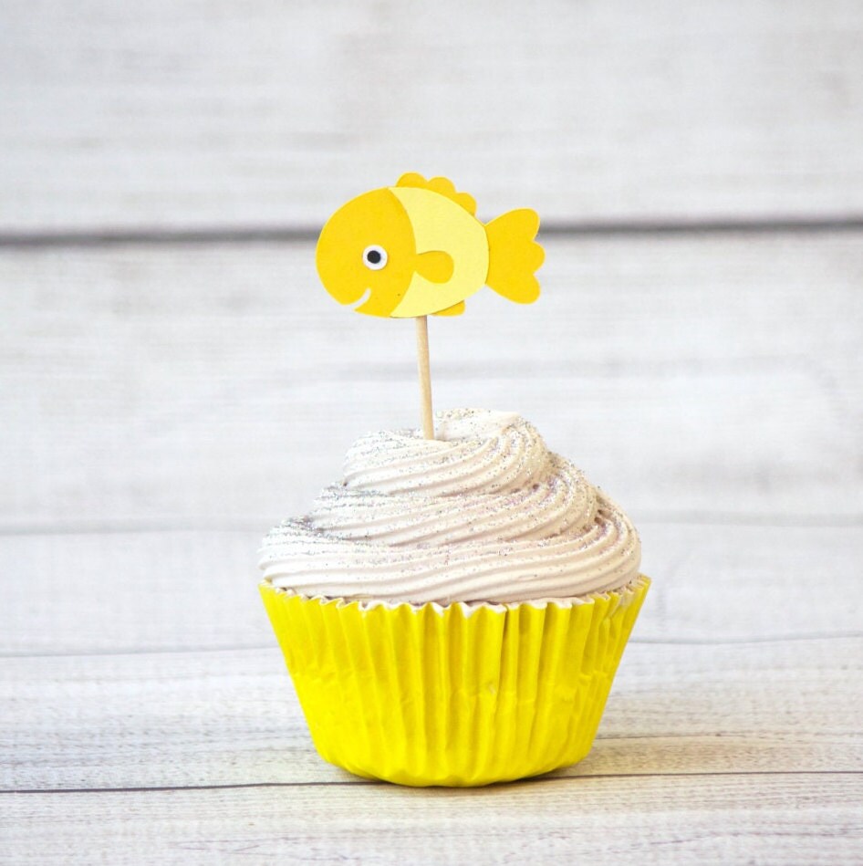 O-FISH-ALLY ONE Cupcake Topper,officially One Cupcake Topper,fish Party ...