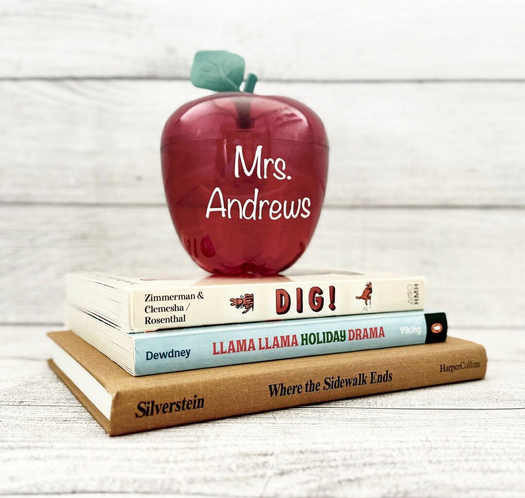 Personalized Apple Container, Teacher Appreciation Gift, Teachers Gift ...
