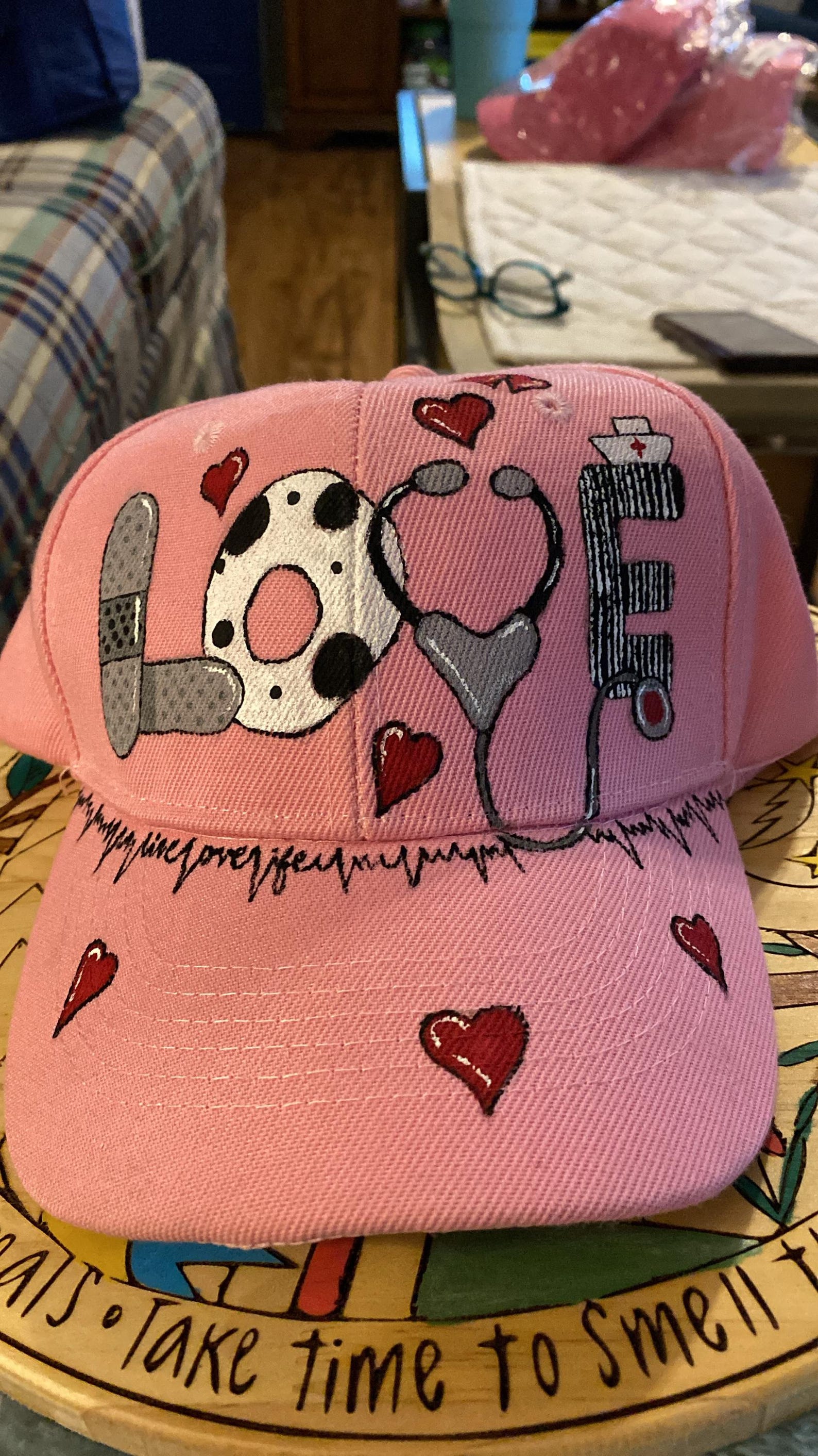 Hand Painted Women Ball Cap With Nursing Theme - Etsy