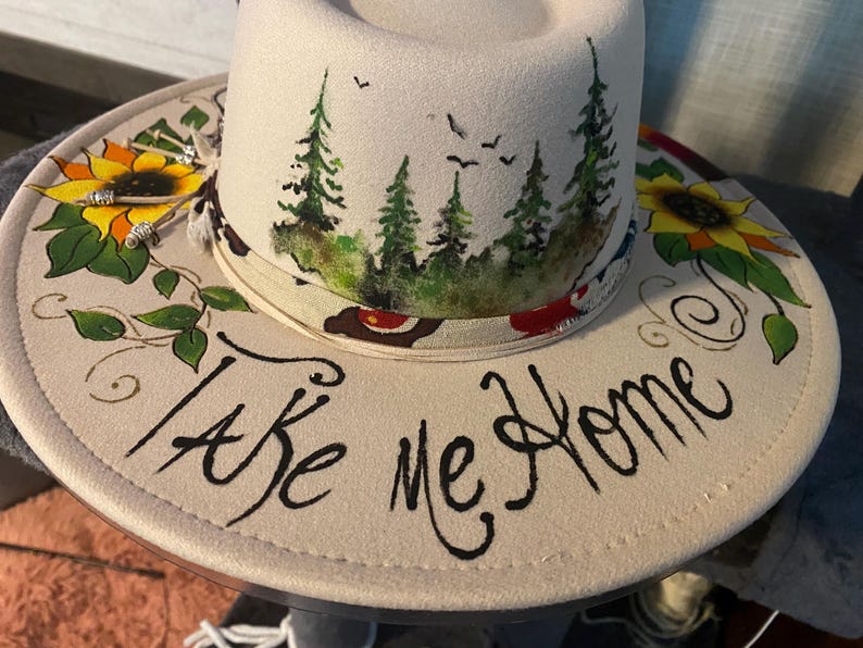 Hand Painted Fedora Festival Hat. - Etsy
